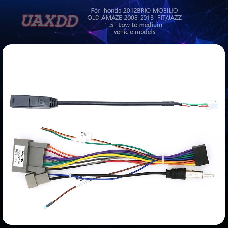 Для HONDA FIT автомобильное радио Android DVD стерео аудио экран мультимедийное видео CD плеер навигация MP3 MP5 CD 6-контактные кабели жгут проводов 2004 1.5L FIT cables