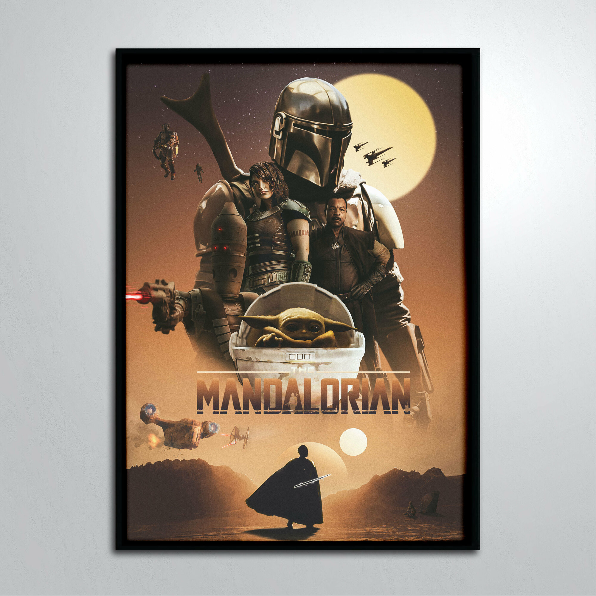 Постер без рамы/ Мандалорец Йода