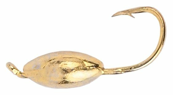 Lumicom овсинка мормышка с ушком, вольфрамовая гальваника, 5,0 мм, золото Au для рыбалки