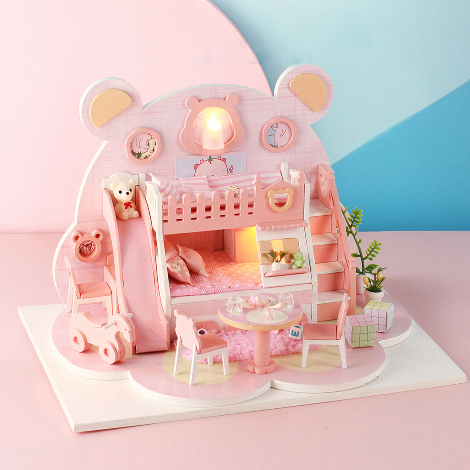 3D DIY деревянный домик куклы миниатюрная модель дома с LED светом деревянный домик куклы игрушка для девочки размер 21x15x16 см материал дерево ткань сухие цветы и т. д. подходящий возраст 14+ требует сборки в комплект входят 7 картона 1 инструкция 1