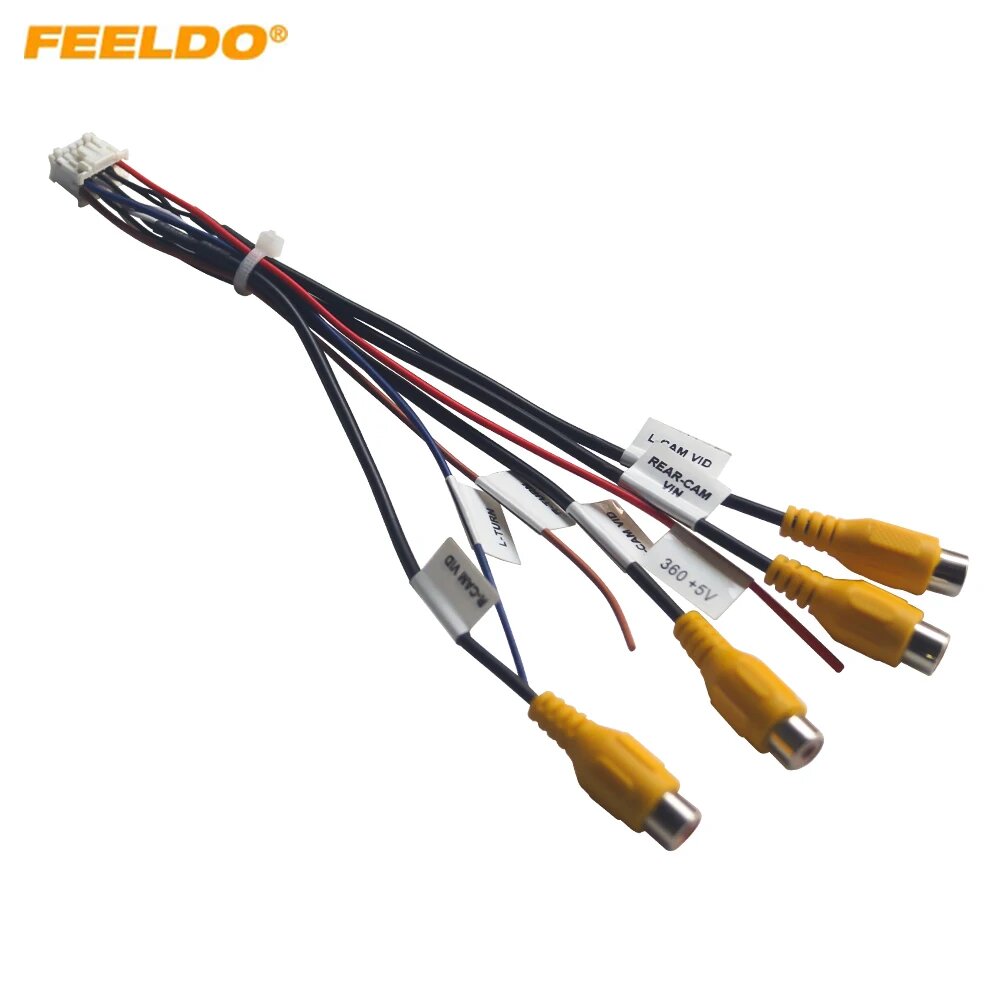 12-контактный кабельный адаптер для головное устройство Android со встроенной панорамной системой камеры 360°