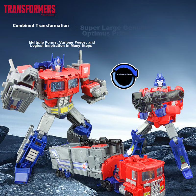 TRANSFORMERS Children's Toy Car Model Robot Action Figure Model Toy Birthday Gift Leader Class Optimus Prime E1147