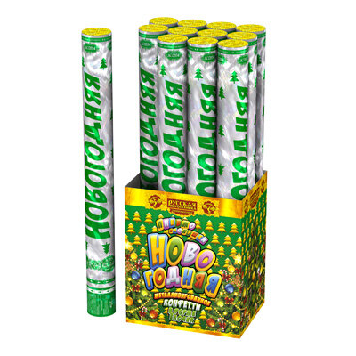 Хлопушки и бенгальские свечи Русская пиротехника Новогодняя-50, металлизированные елочки