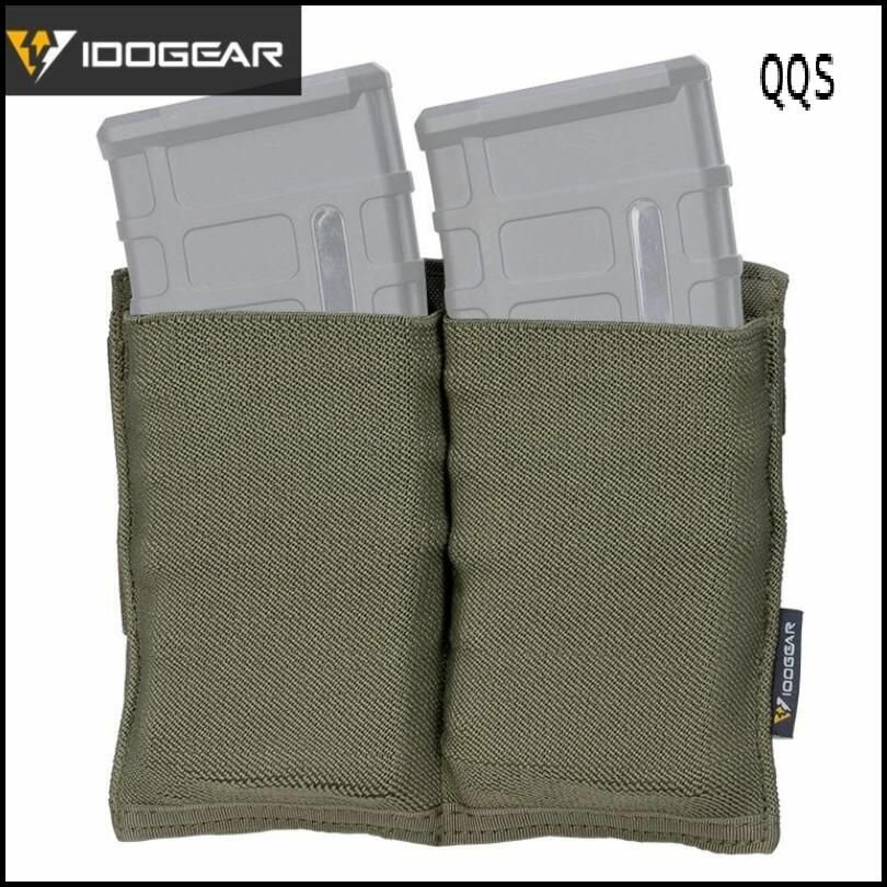 Тактический подсумок для магазина IDOGEAR 5.56 Быстросъемный держатель MOLLE Mag Pouch Carrier Двойная открытая верхняя передача 3554