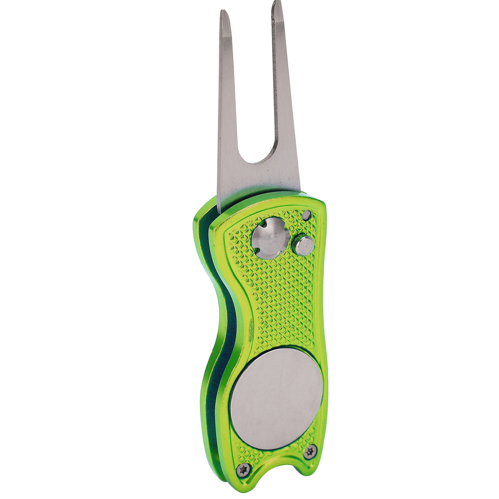 Вилка для гольфа из нержавеющей стали, металлическая складная вилка для гольфа, инструмент для ремонта зеленой вилки, известь