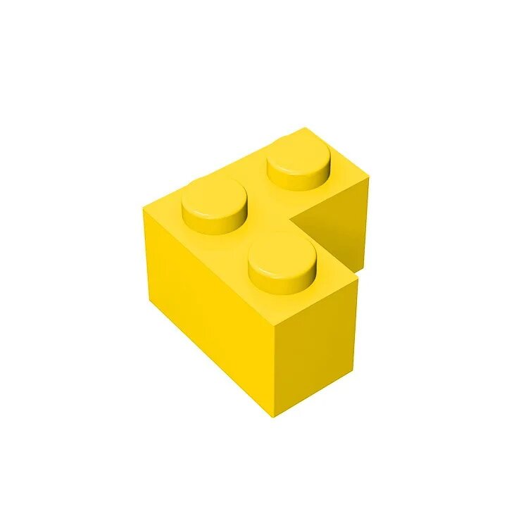 Желтый LEGO® Brick 2x2 угловой, Цвет: 030