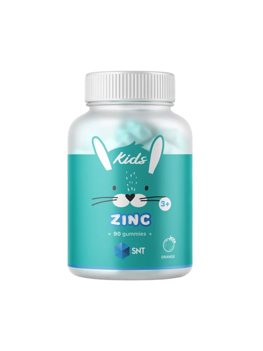 БАД "KIDS ZINC", 90 жевательных таблеток (апельсин)