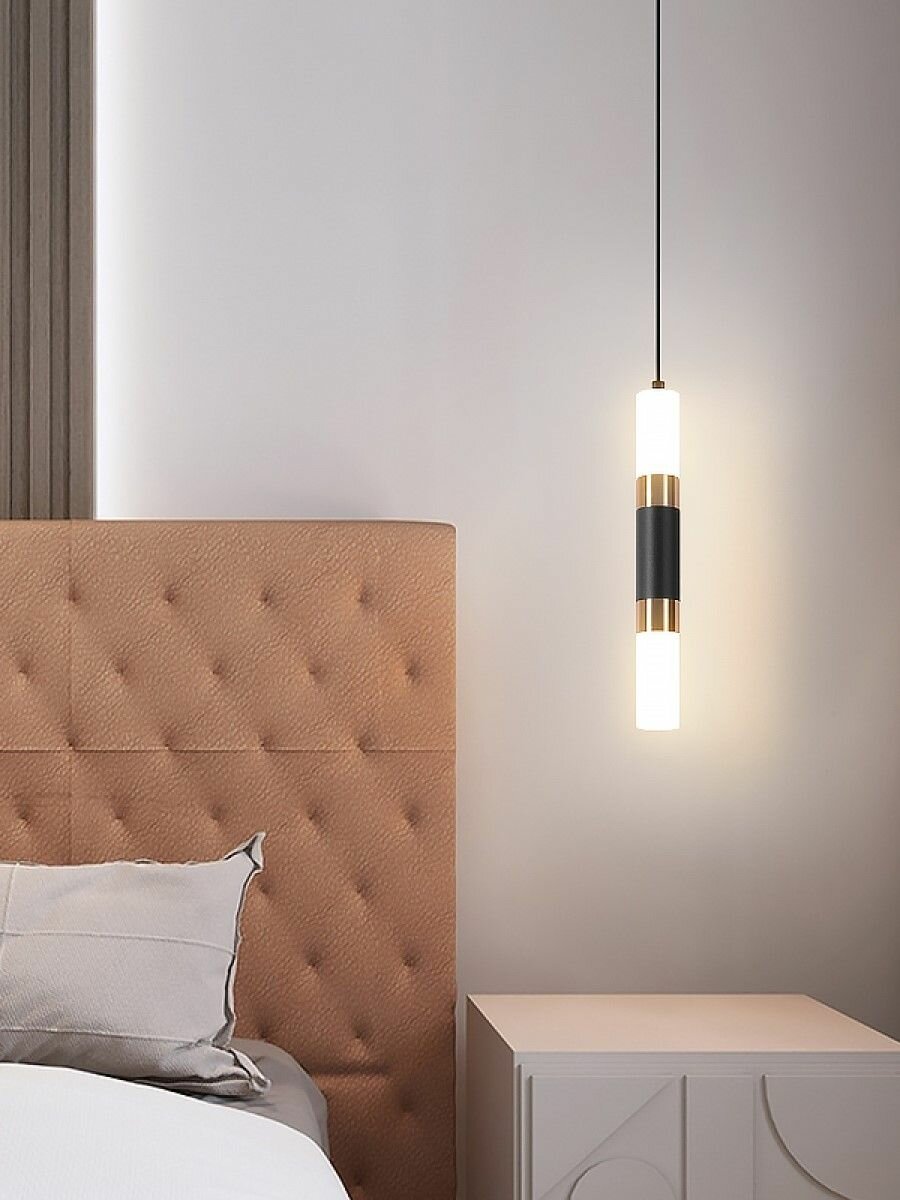 Светильник потолочный Etoile Celeste, подвесной, LED, 6Вт, IP20, регулируемый подвес, чёрный с золотом