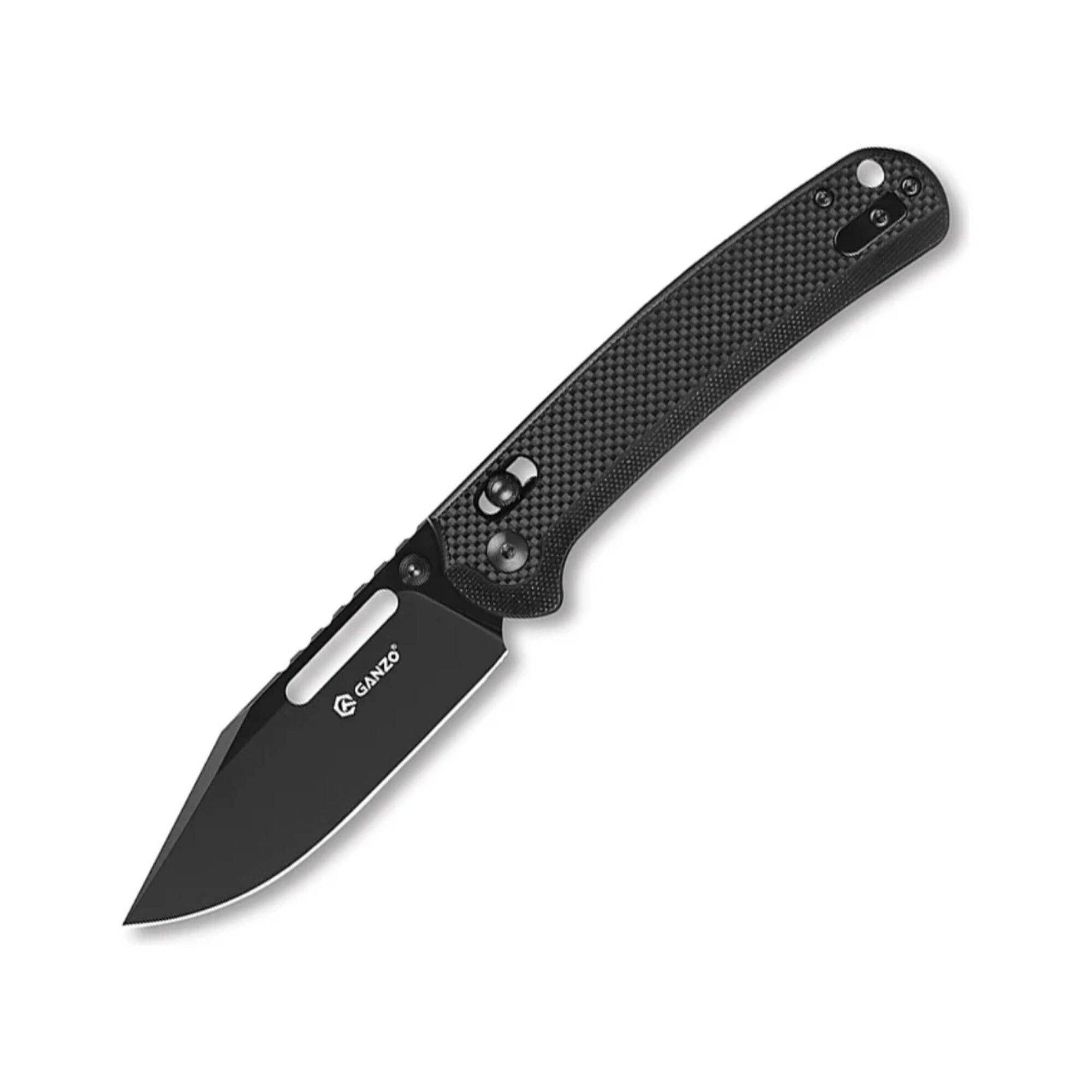 Нож EDC складной Ganzo G768PT-BK, сталь D2 с PVD титановым покрытием