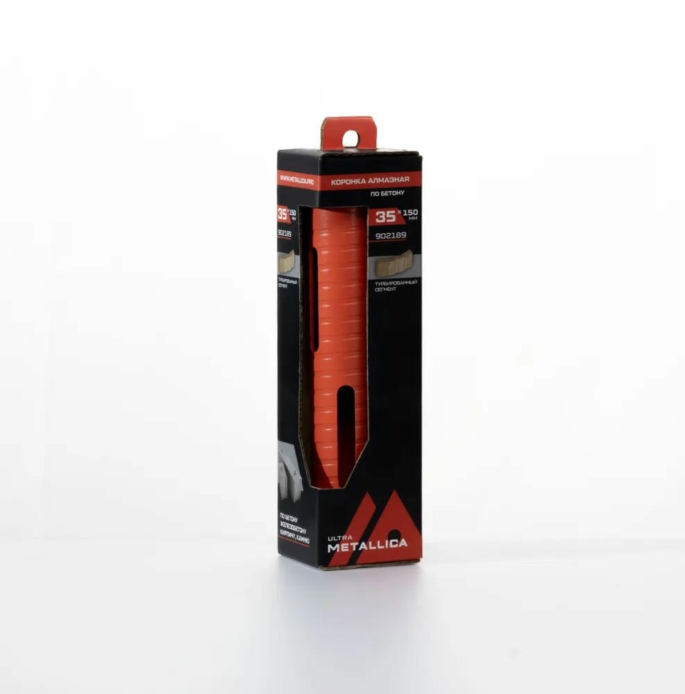 Коронка алмазная сегментная удлин. METALLICA Ultra 35x150 мм, М16, без хвостовика, по бетону
