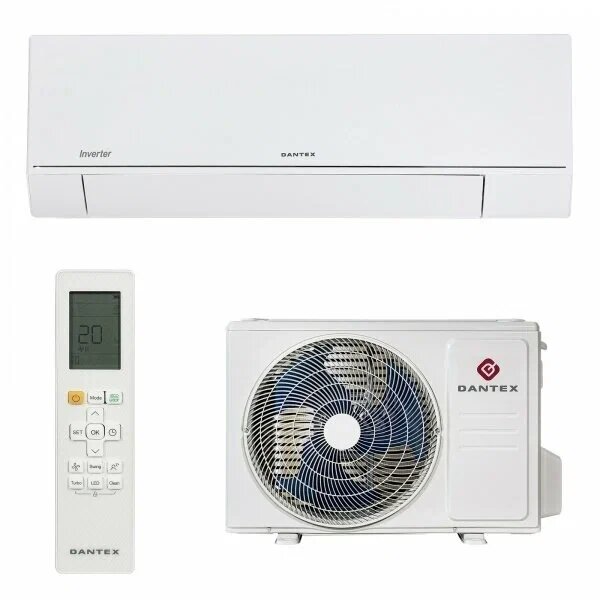 Сплит-система инверторного типа Dantex RK-12PDMI/RK-12PDMIE Perfect Inverter, 35 м², Wi-Fi модуль, автоочистка, авторестарт, антикоррозийное покрытие