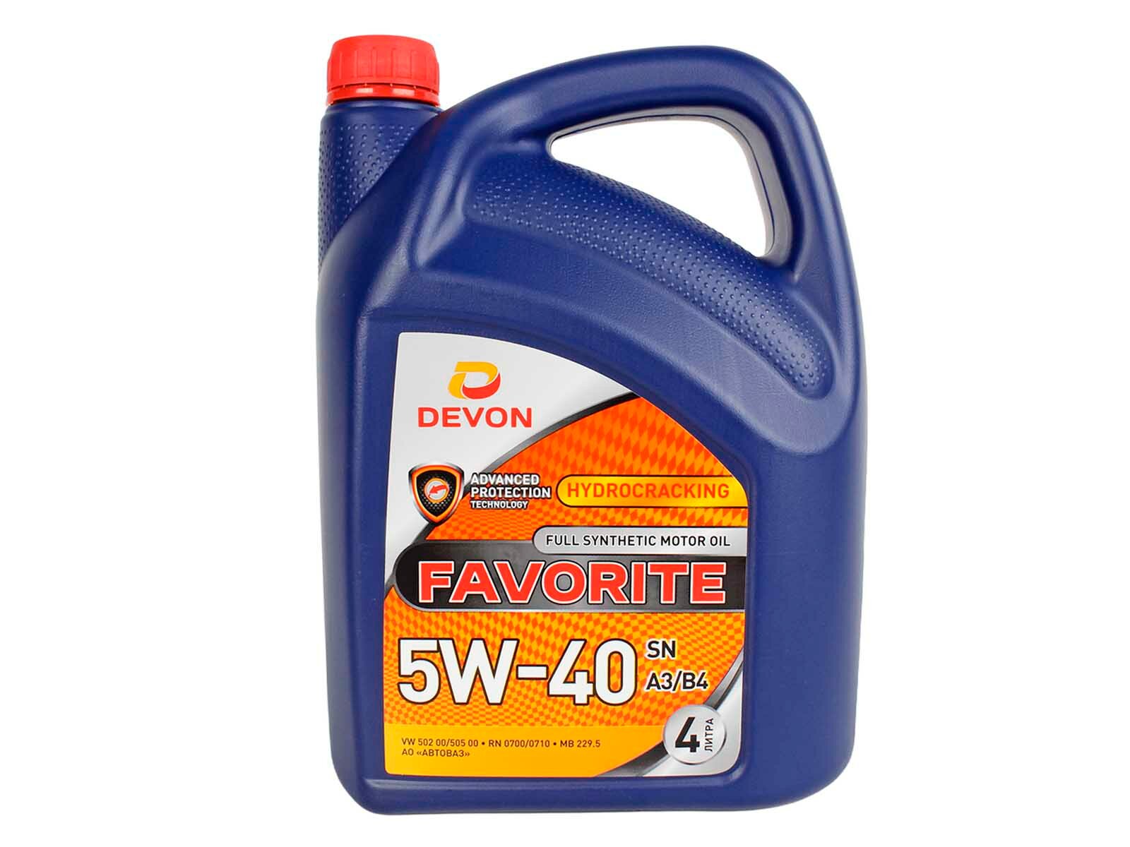 Масло моторное DEVON FAVORITE 5W40 SN 4л