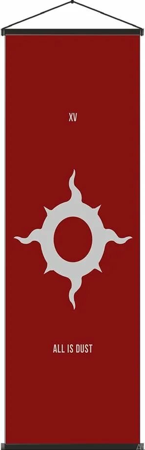 Вертикальный штандарт флаг легиона Тысяча Сынов Космодесант Астартес Warhammer 40000, шёлк, 50х150 см