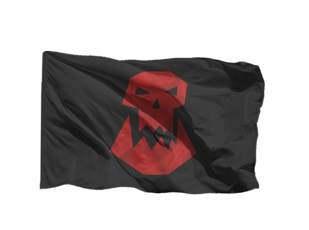 Флаг знамя Орков Мории War of the Rings 70х105 см на шёлке для ручного древка