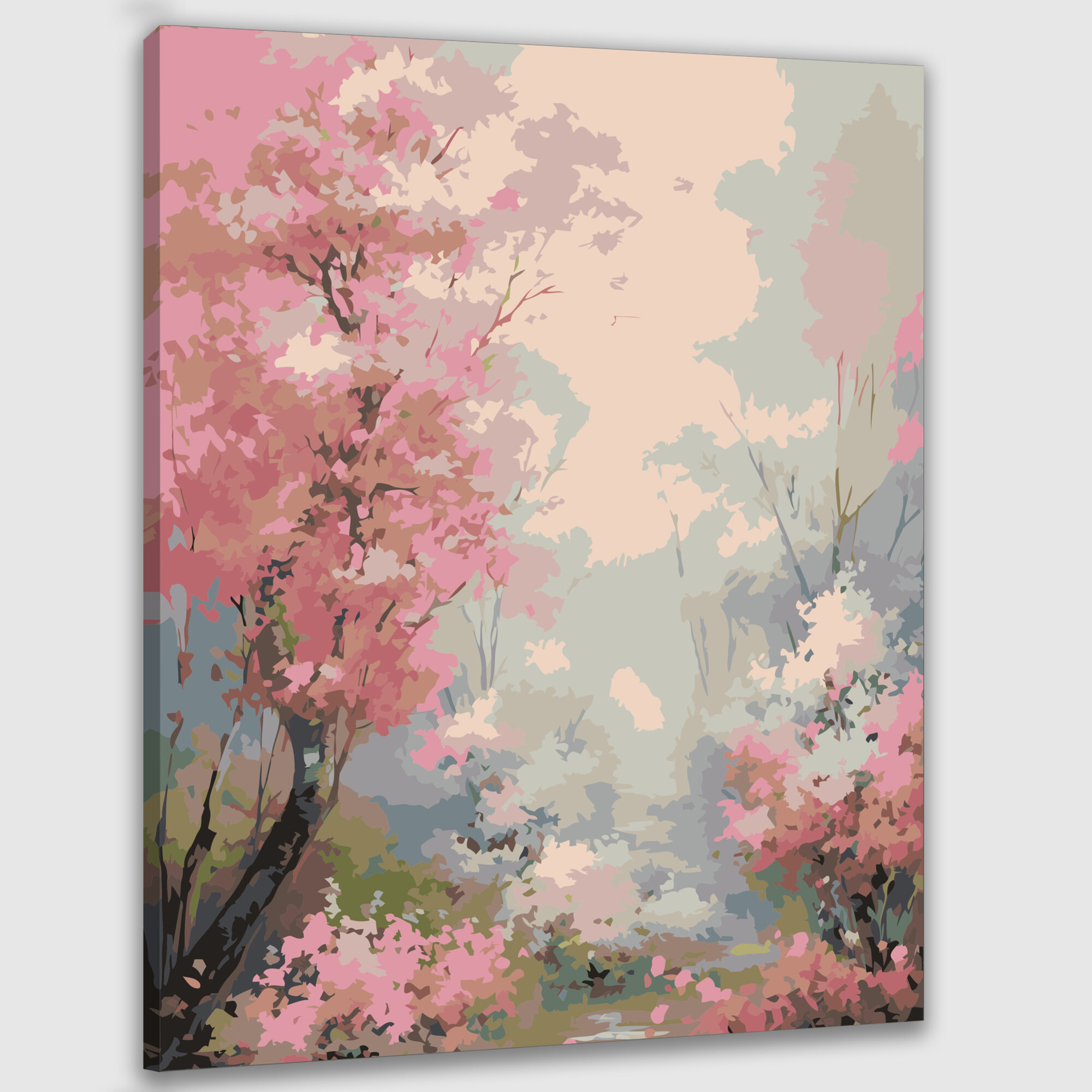Картина по номерам 40x50 см, картина, масло, розовый сад, цветы, оттенки, размеры, аромат, мазки, кисть, сказочная