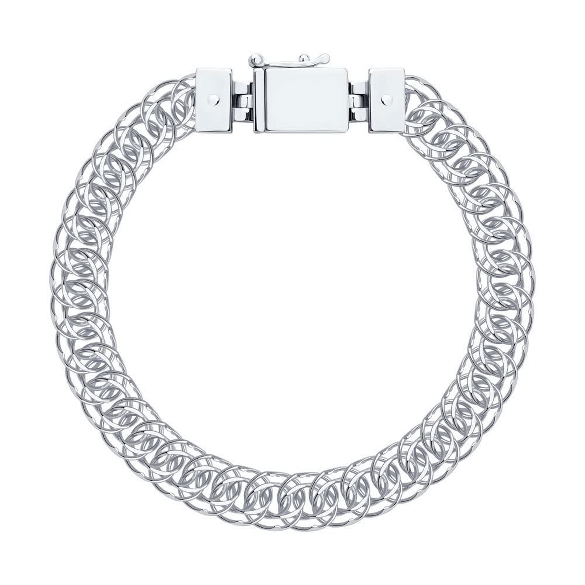 Браслет, серебро, 925 проба, родирование