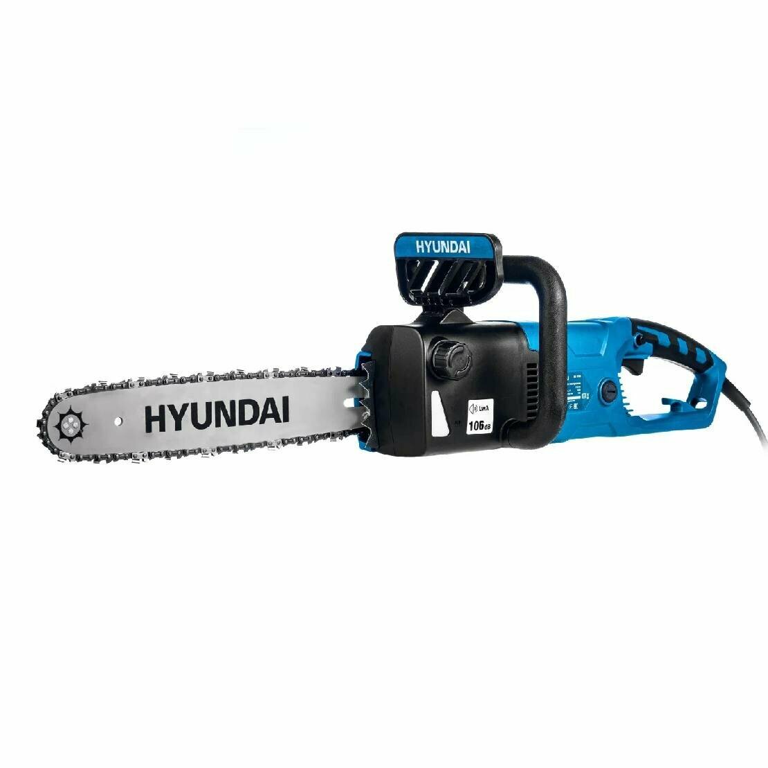 Электрическая цепная пила Hyundai XE 1810, 1800 Вт, длина шины 35.5 см