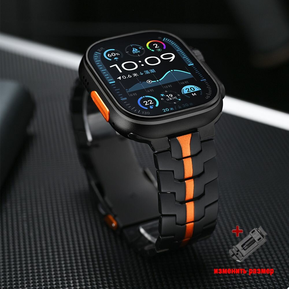 Ремешок из титан сплава для Apple Watch Ultra 1 2 49MM smartwatch подходит для iWatch Series 10 9 8 7 6 5 SE 44/45/46mm титановый браслет