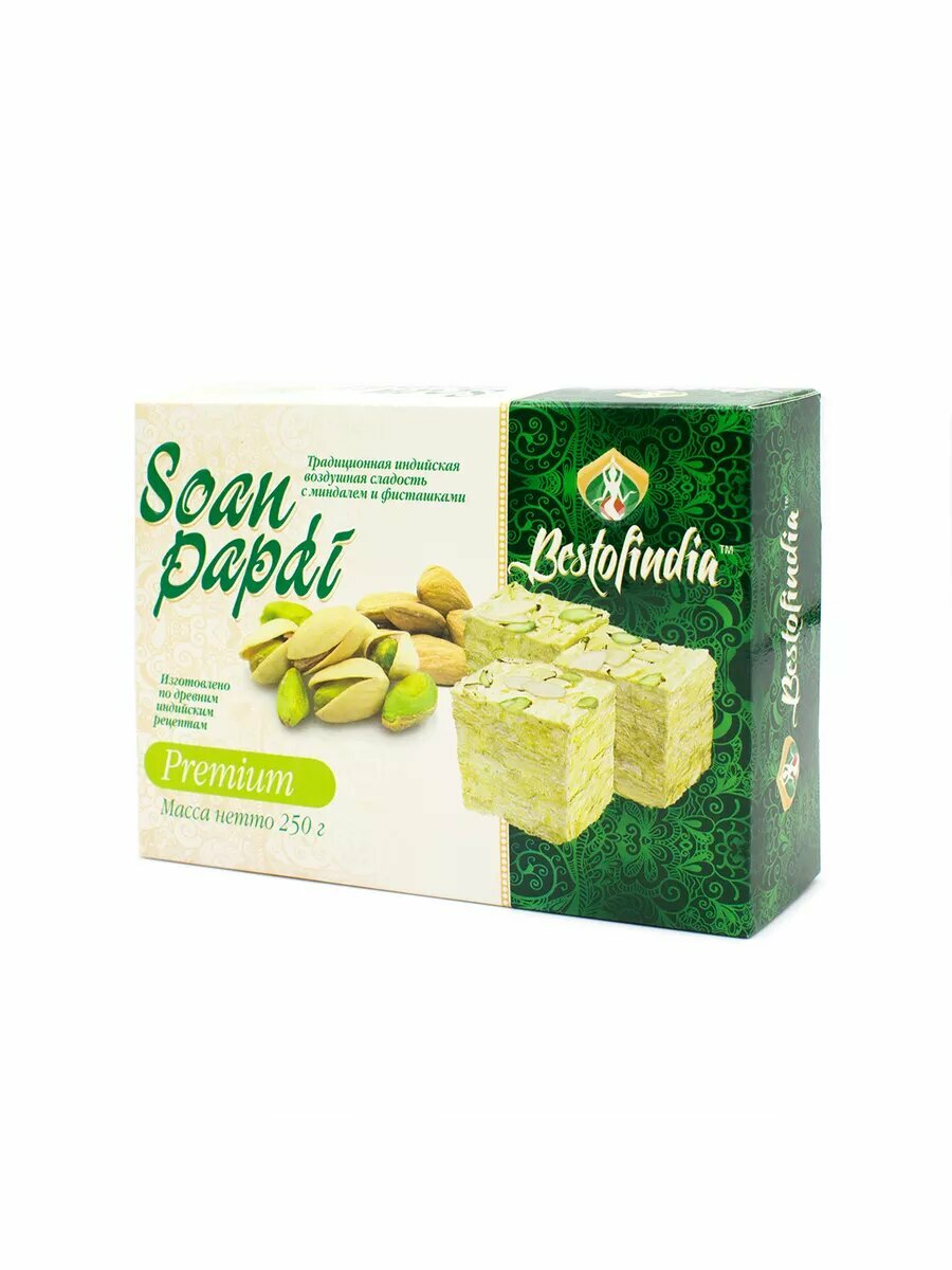 Соан Папди Премиум Воздушные индийские сладости/халва 250г