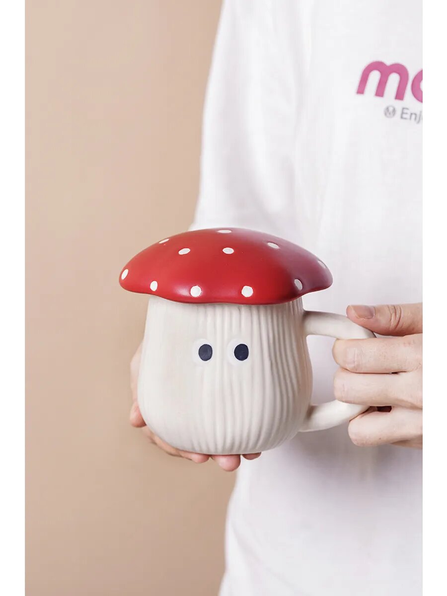 Посуда "Мухоморы", антикварная, ручная работа, керамика, 400мл