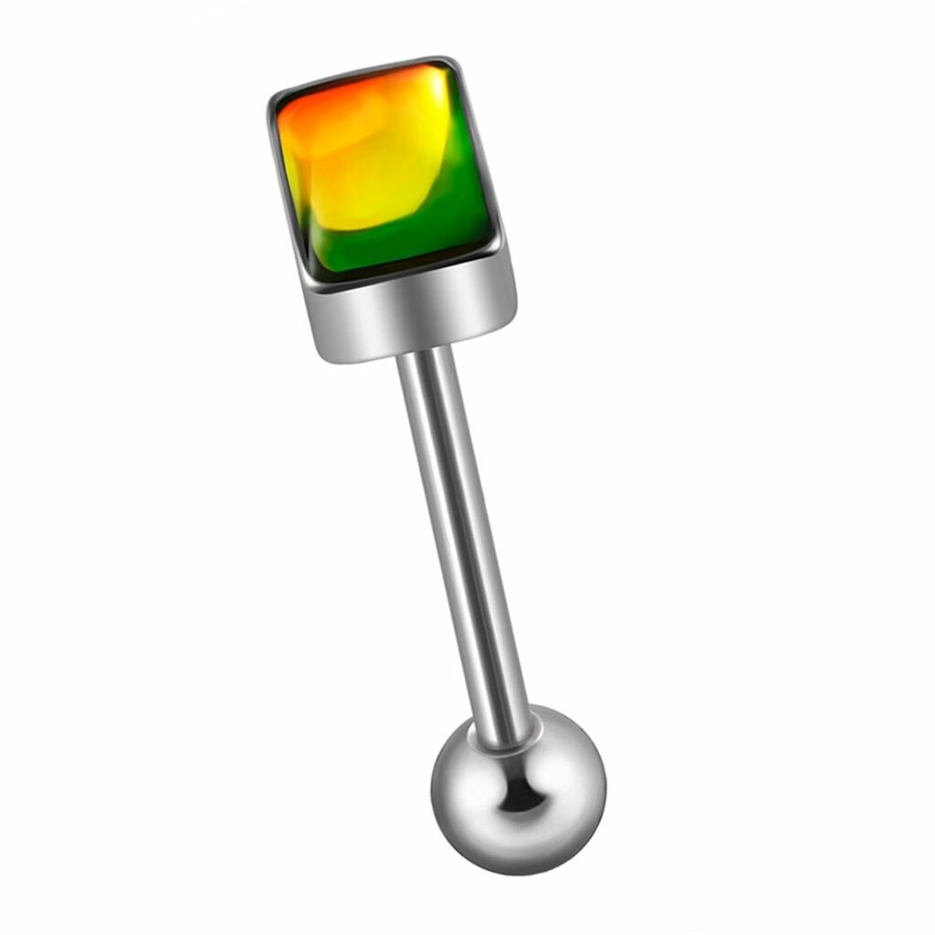 Прямоугольный язычковый гвоздь с наружной резьбой-зеленый