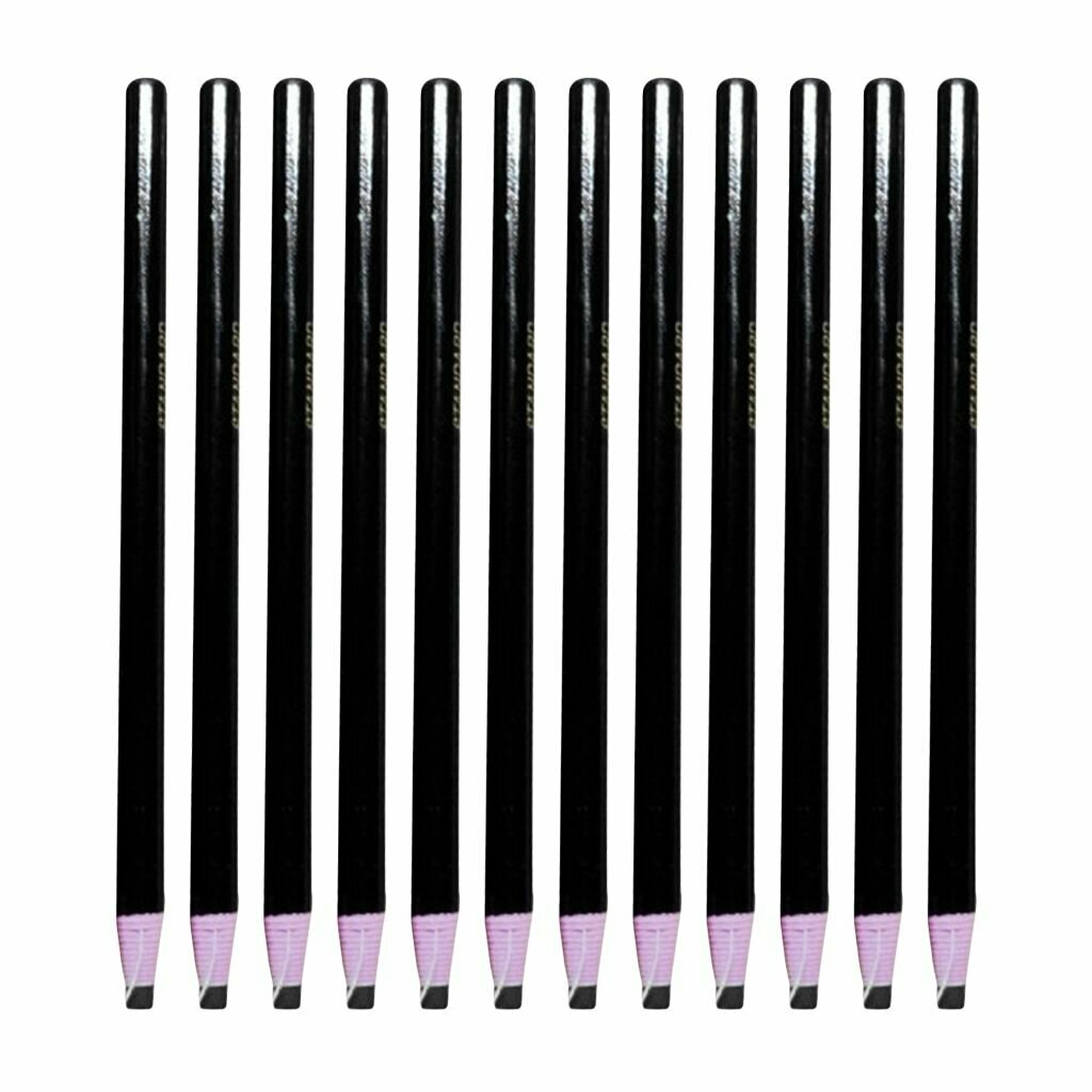 1 набор из 12 цветных карандашей, линейка для рисования, порванные вручную, черные