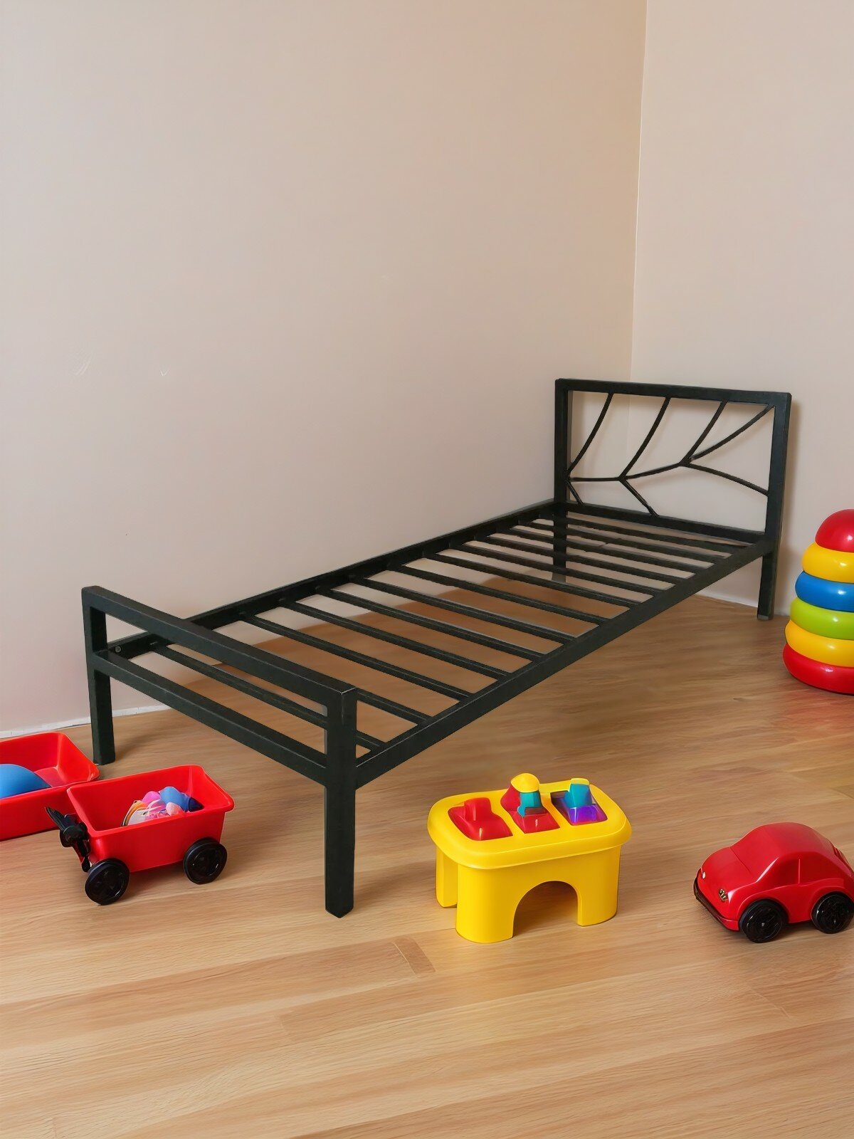 Кровать Loft Mebel Вивьен, односпальная, металл, черный муар