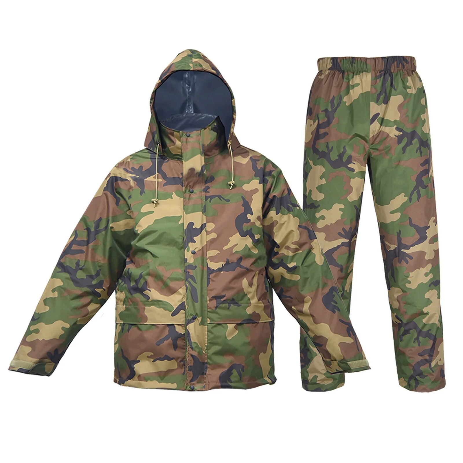 Камуфляжный портативный плащ-пончо Tpu Polyester, мужской XL, US Woodland
