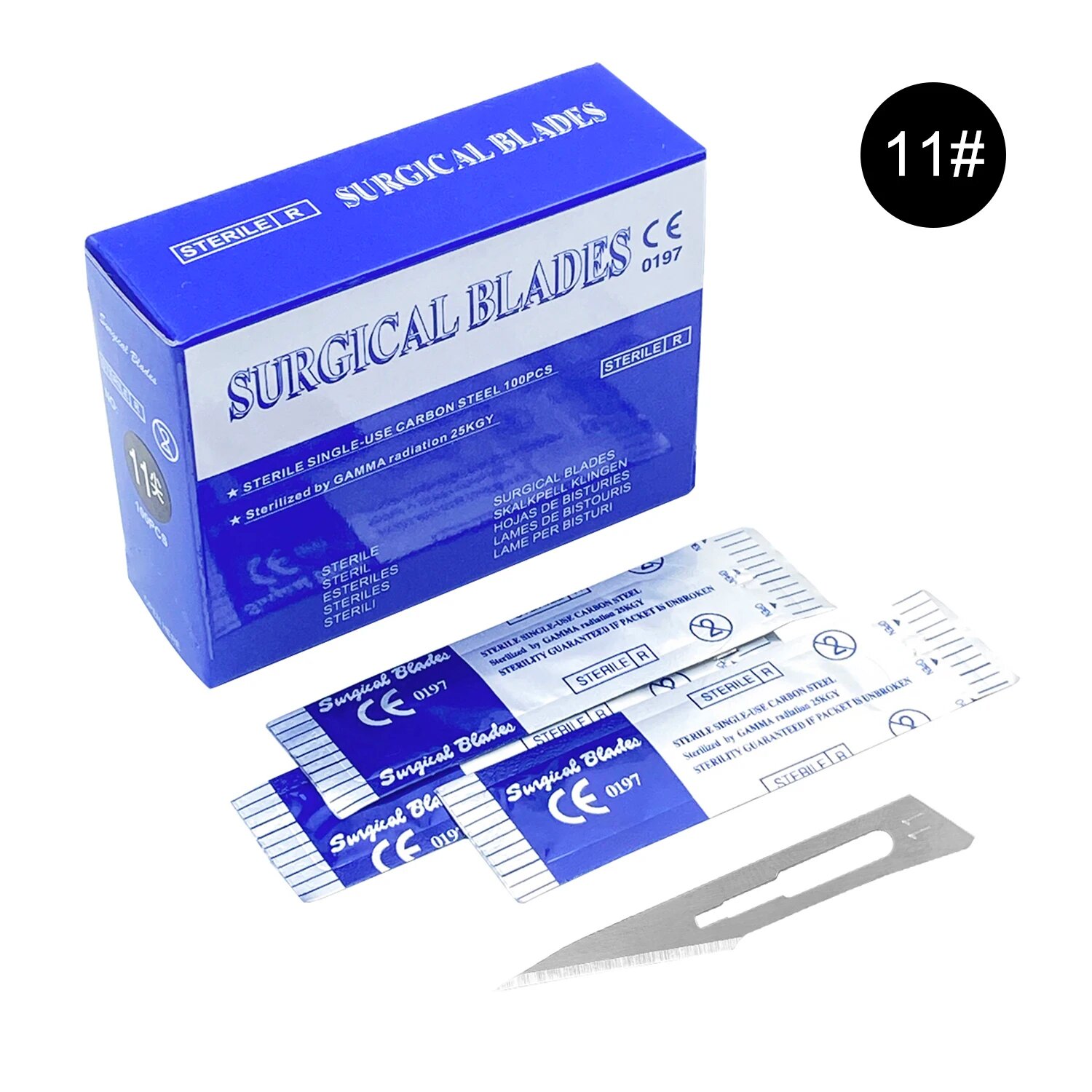 Стоматологические скальпели JOLANT из углеродистой стали 100 шт. Size 11