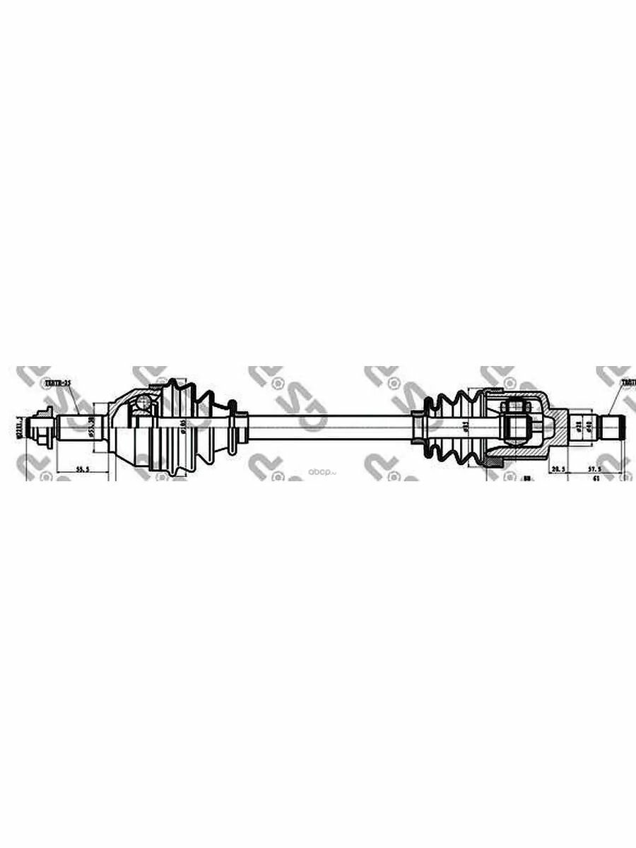 Привод в сборе лев. FORD FOCUS 1.8L 218042