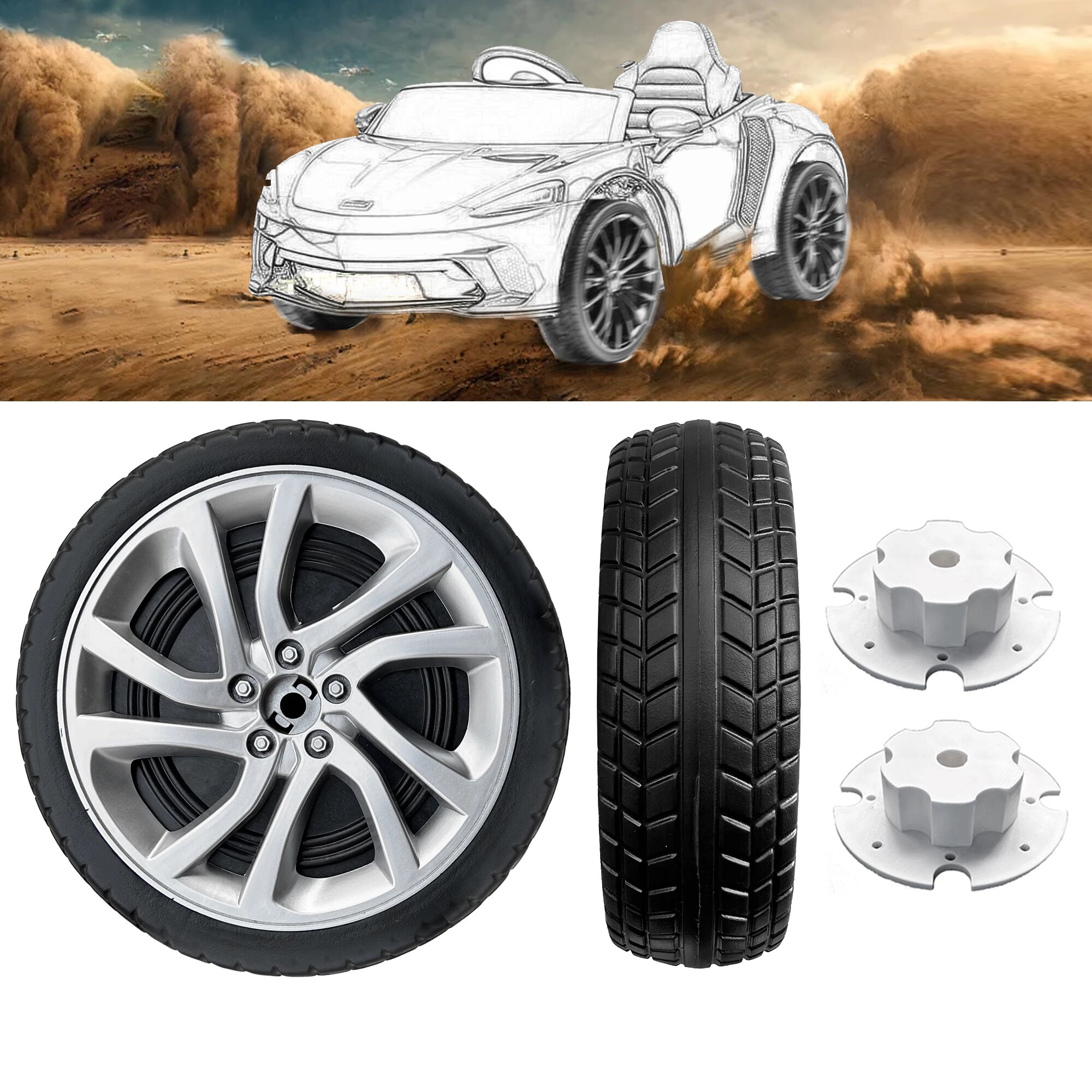 Feelyan колеса EVA 25 см/10 дюймов и 33 см/13 дюймов для детских автомобилей 1PCS 25CM