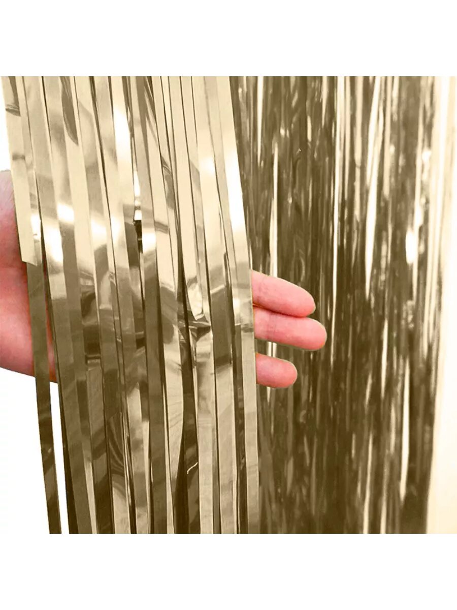 Занавес матовый "Дождик" Пепел, 1*3 м, 1 шт. / Веселый праздник