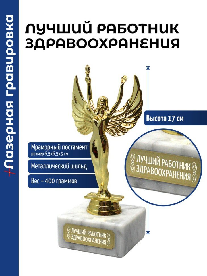 Статуэтка награда Жен. "Лучший работник здравоохранения" (17 см)