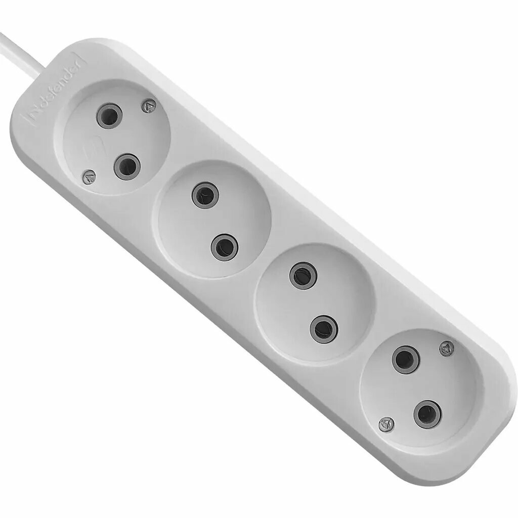 Сетевой удлинитель Defender B240, 3м, белый [99280]