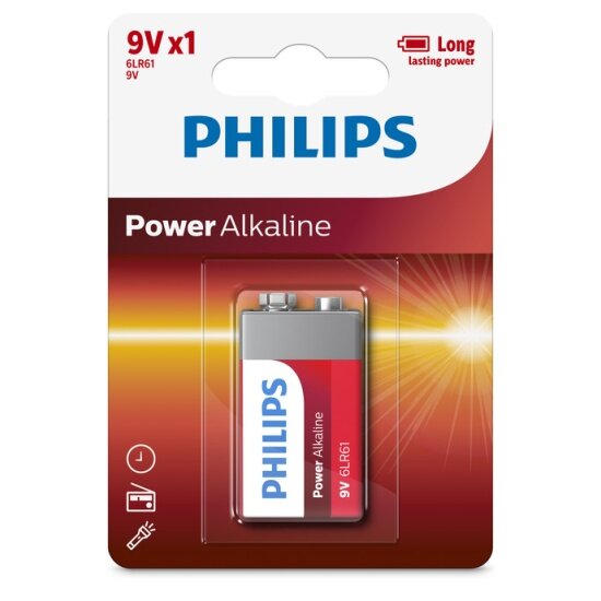 Элемент питания Philips Power Alkaline 9V