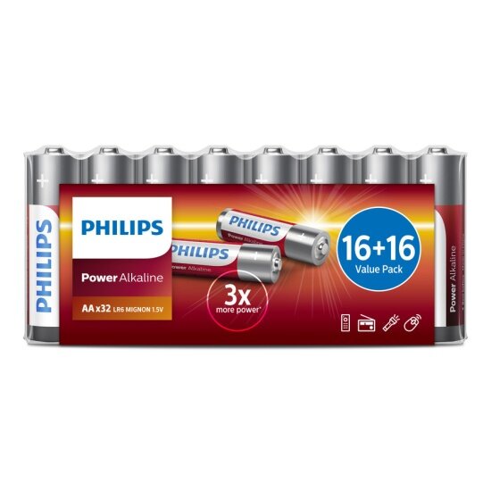 Элемент питания Philips Power Alkaline LR6 AA бл 32