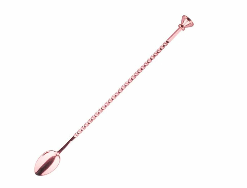 Ложка барменская "ProHotel" L-28см с кнопкой медь