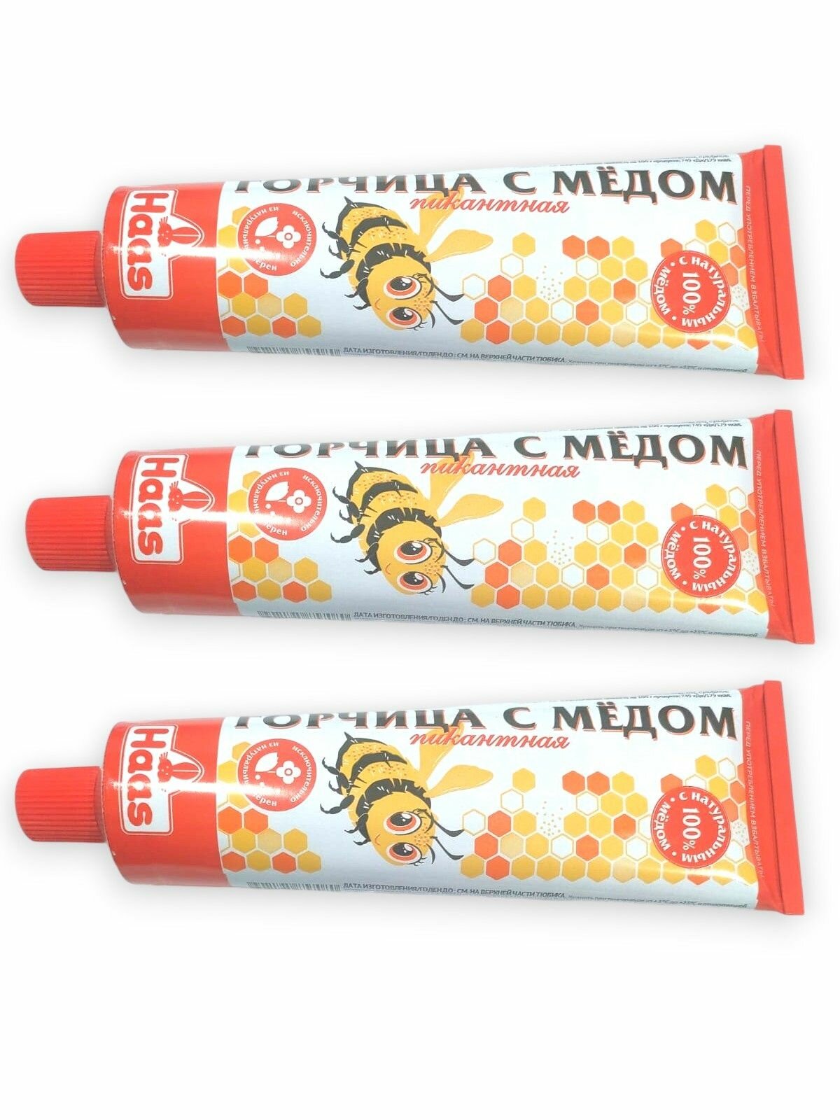 Haas Горчица с Мёдом 170гр(Набор из 3шт)