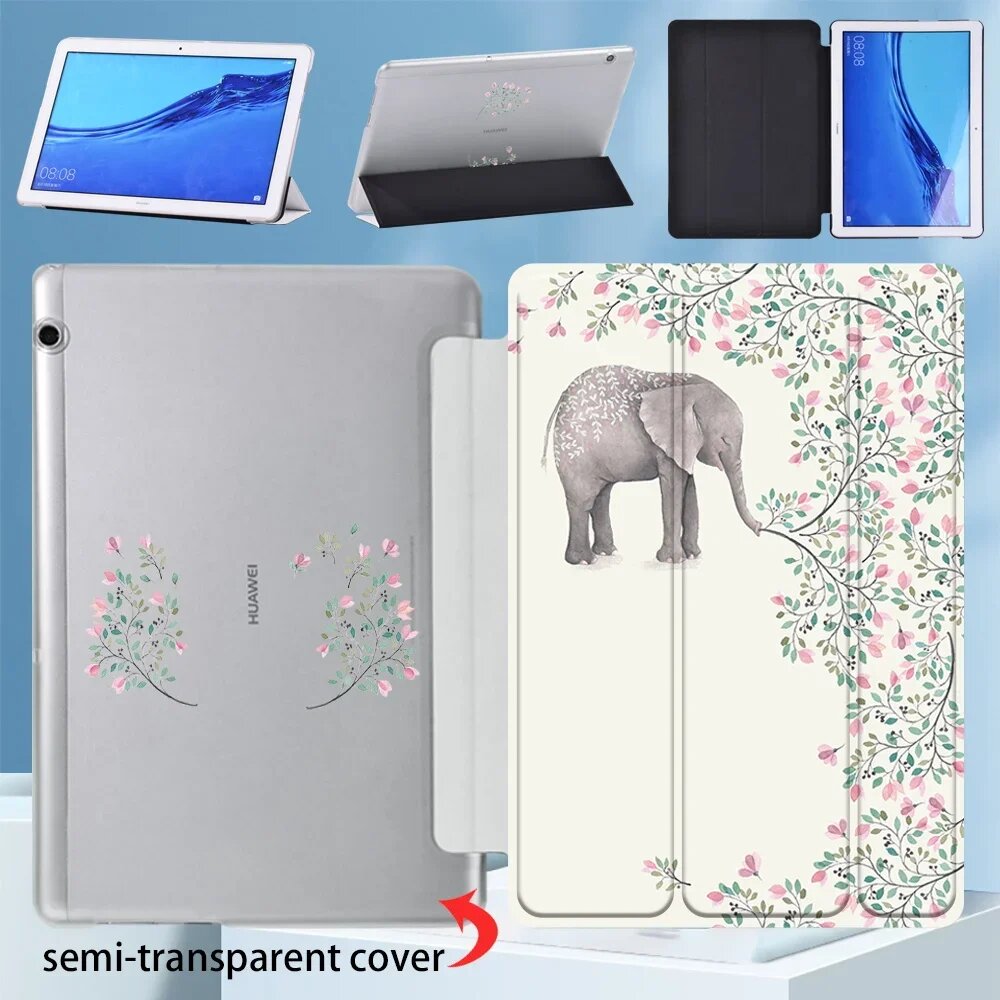 Кожаный чехол для Huawei MediaPad T5 10 / T3 10 MediaPad T5 10 10.1, elephant