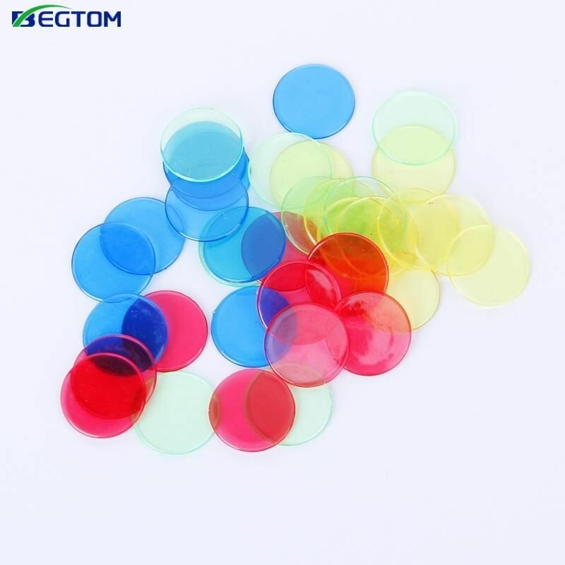 100 шт. 4 цвета пластиковые фишки для бинго 3/4 дюйма (1,9 см)