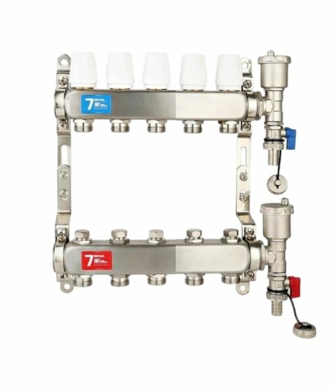 Коллекторная группа для отопления VIEIR без кранов 5 выхода