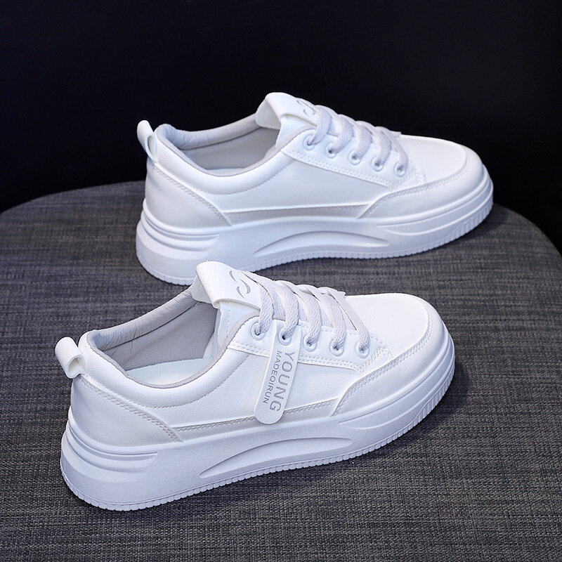 ВесКеды ИзнСтой AIS Ботинки Женщины Зима Корейский Флис Теплый Высокий верх Ins Студенты Q501/White