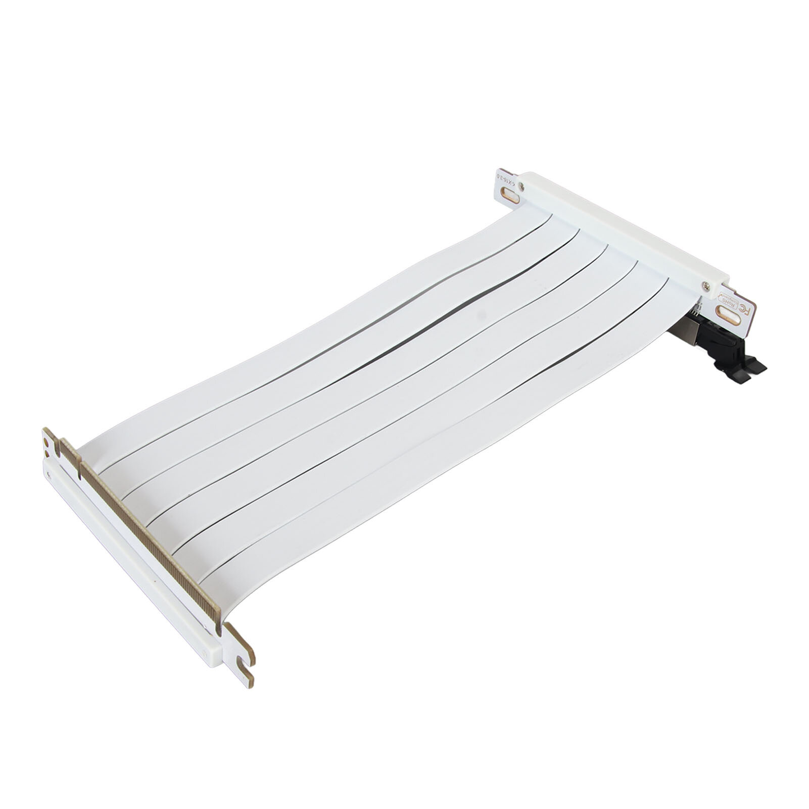 PCIE 3.0 X16 Riser Cable 180 градусов Высокоскоростной гибкий двойной обратный разъем Удлинительный кабель для видеокарты GPU Белый 70 см / 27,6 дюйма