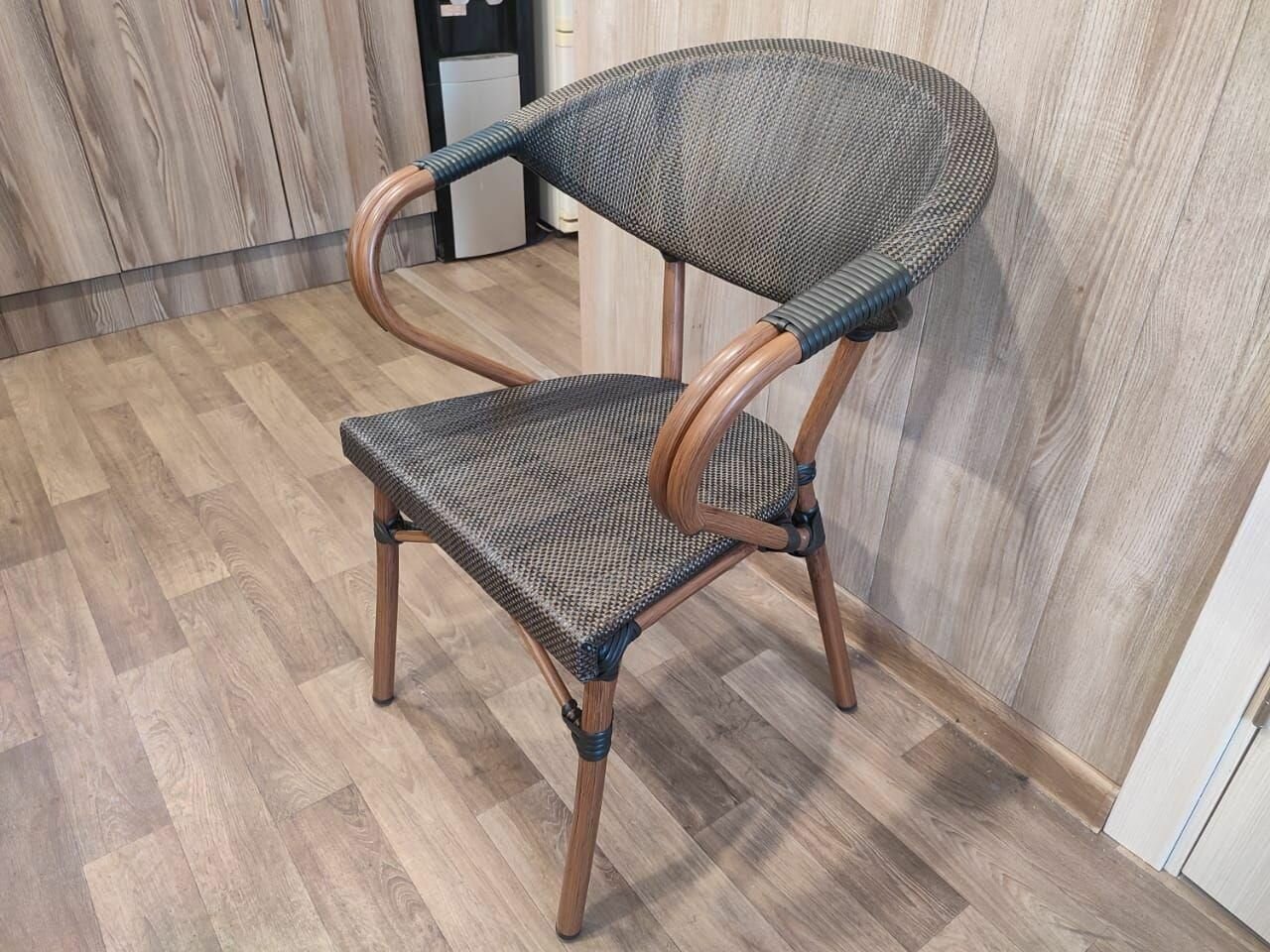 Кресло- стул из искусственного ротанга бамбук/ТЕСЛИН-1 BAMBOO/TESLIN-1