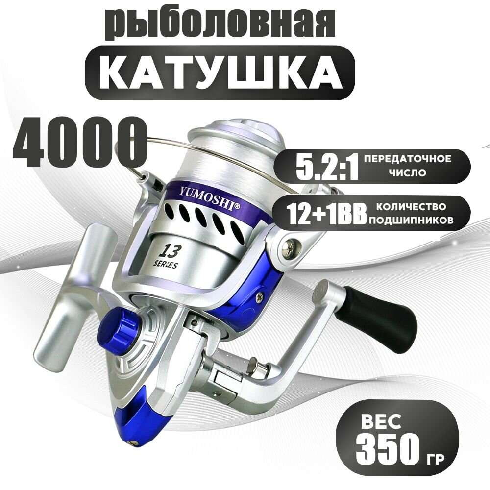 Катушка для спиннинга спиннинг для рыбалки 3000-7000 катушка рыболовная 13+1BB