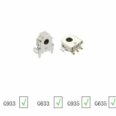 Амбушюры и слайдер питания для Logitech G933, G935, G633, G635, Artemis 1pc, Volume Encoder 1pc