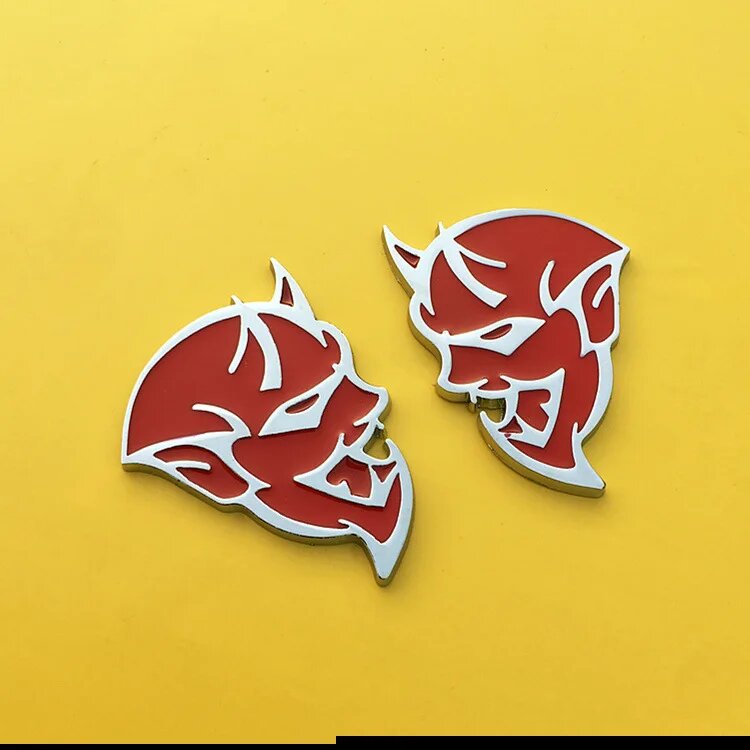 Металлическая эмблема Hellcat SRT Demon, автомобильная наклейка, передняя решетка, значок на D-25