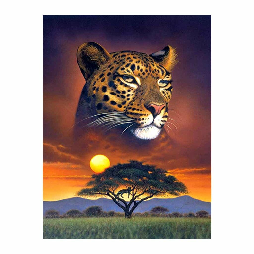 Алмазные Мозаики "леопард" постер знаменитости декоративная роспись40x50cm