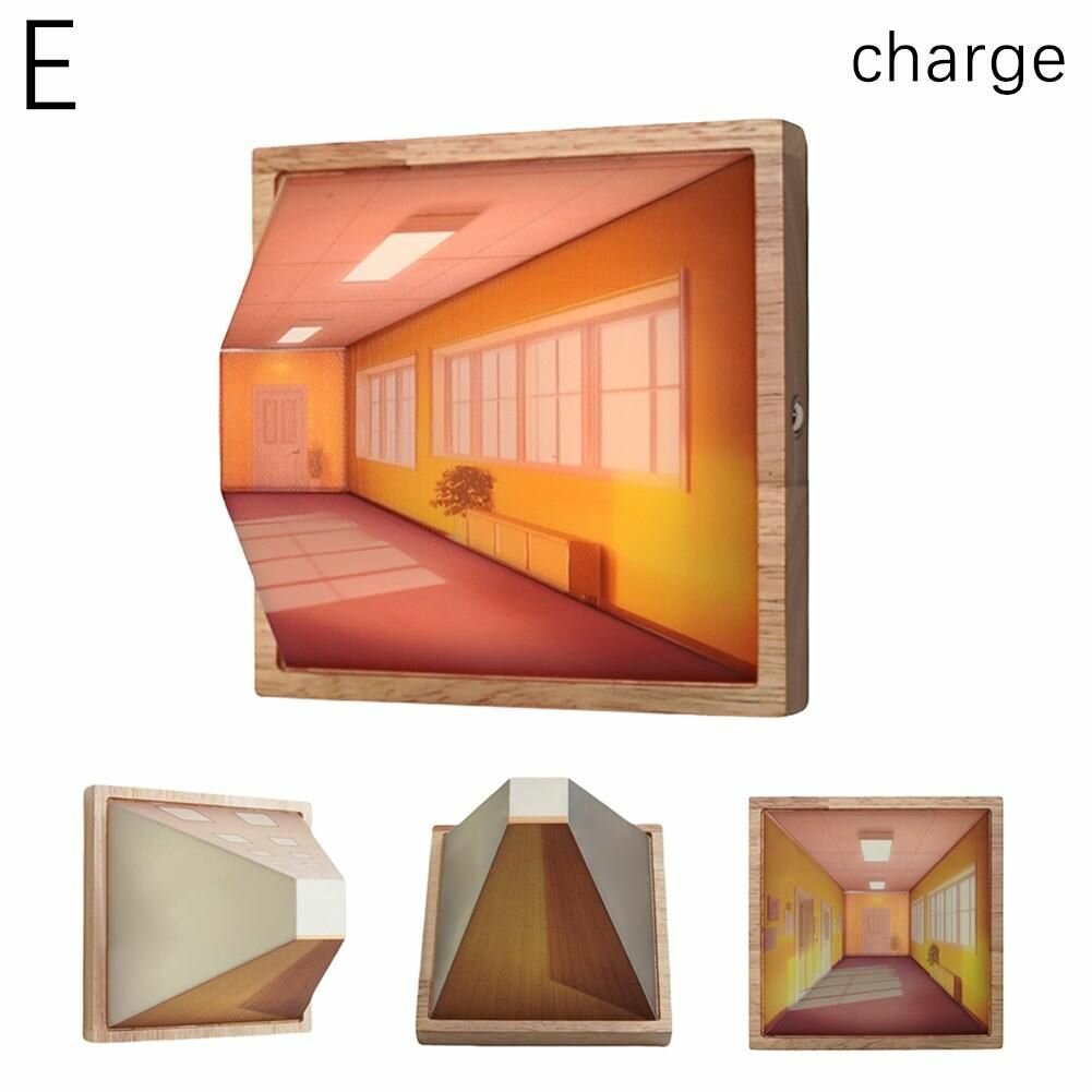 Невооруженным глазом 3D высококачественный настенный декоративный ночник/Изысканный подарок на Новый год(Перезаряжаемая версия)