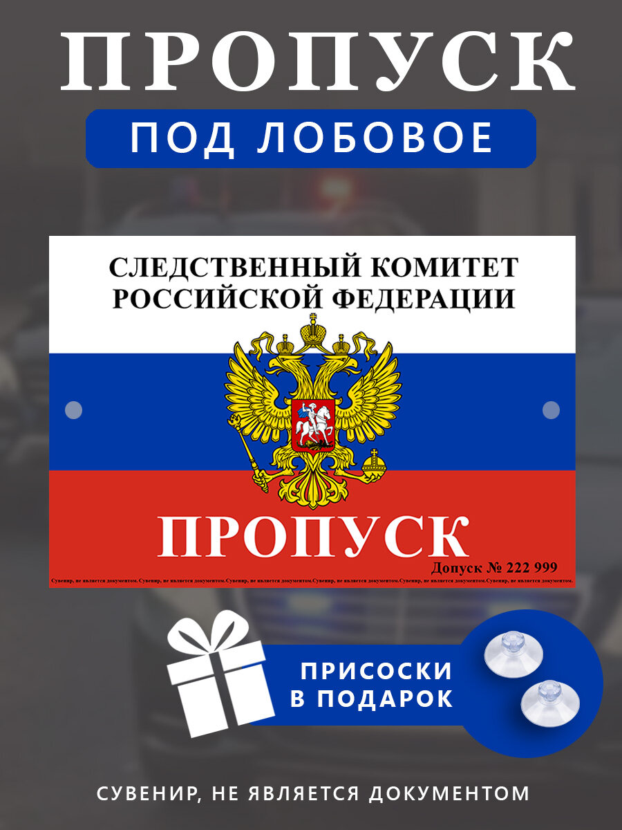Сувенирный пропуск на автомобиль, автовизитка под лобовое стекло